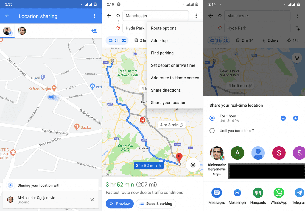 Google Map Location Sharing Hrgar