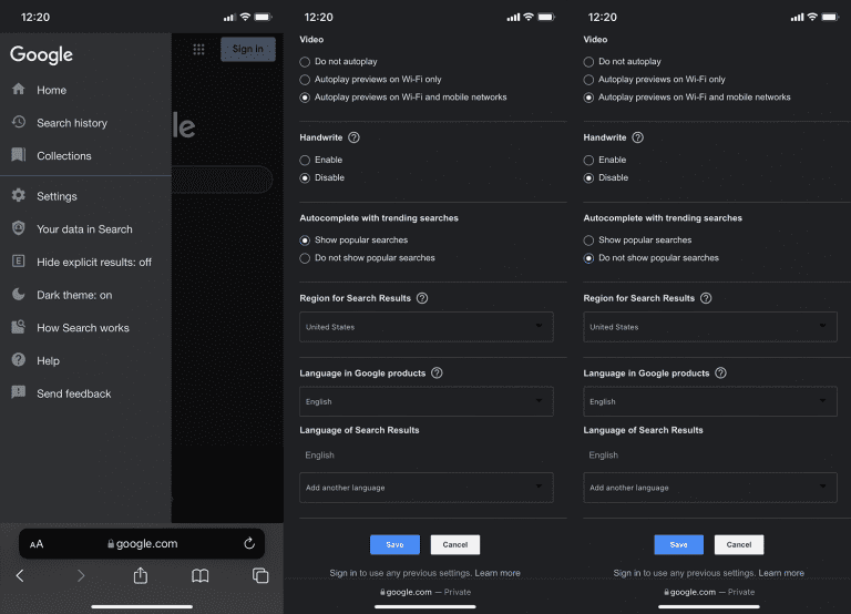 Remove Google Search suggestions with 3 simple steps