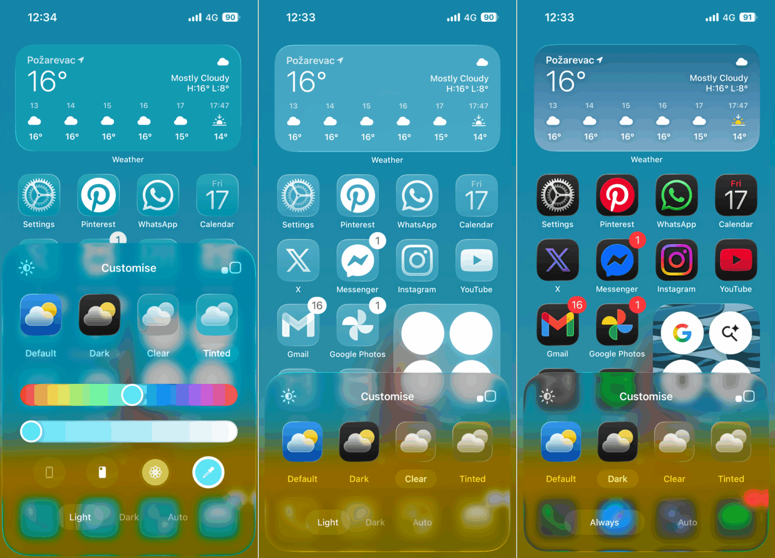 How to Customize App Icons in iOS 26 (Light/Dark/Clear/Tinted options)